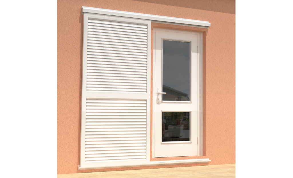 Volet coulissant un vantail en aluminium et sur-mesure